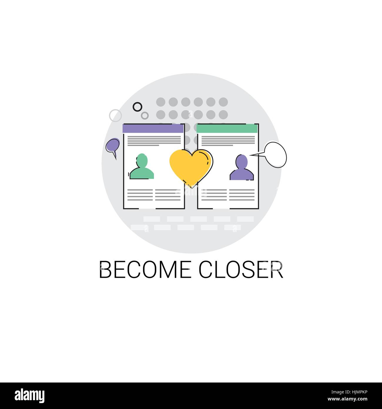 Communicate Chat Social Network Communication Become Closer Icon Stock ...