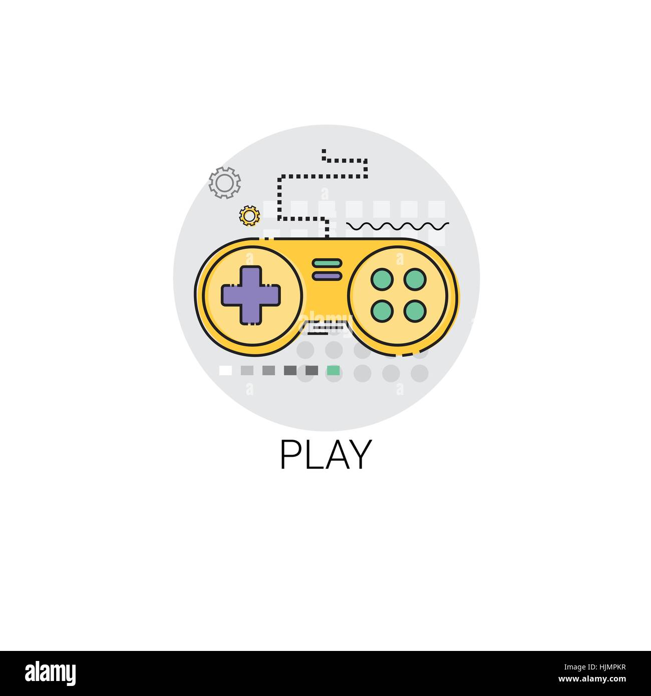 Gamepad Play Controller Button Icon Stock Vector Image & Art - Alamy