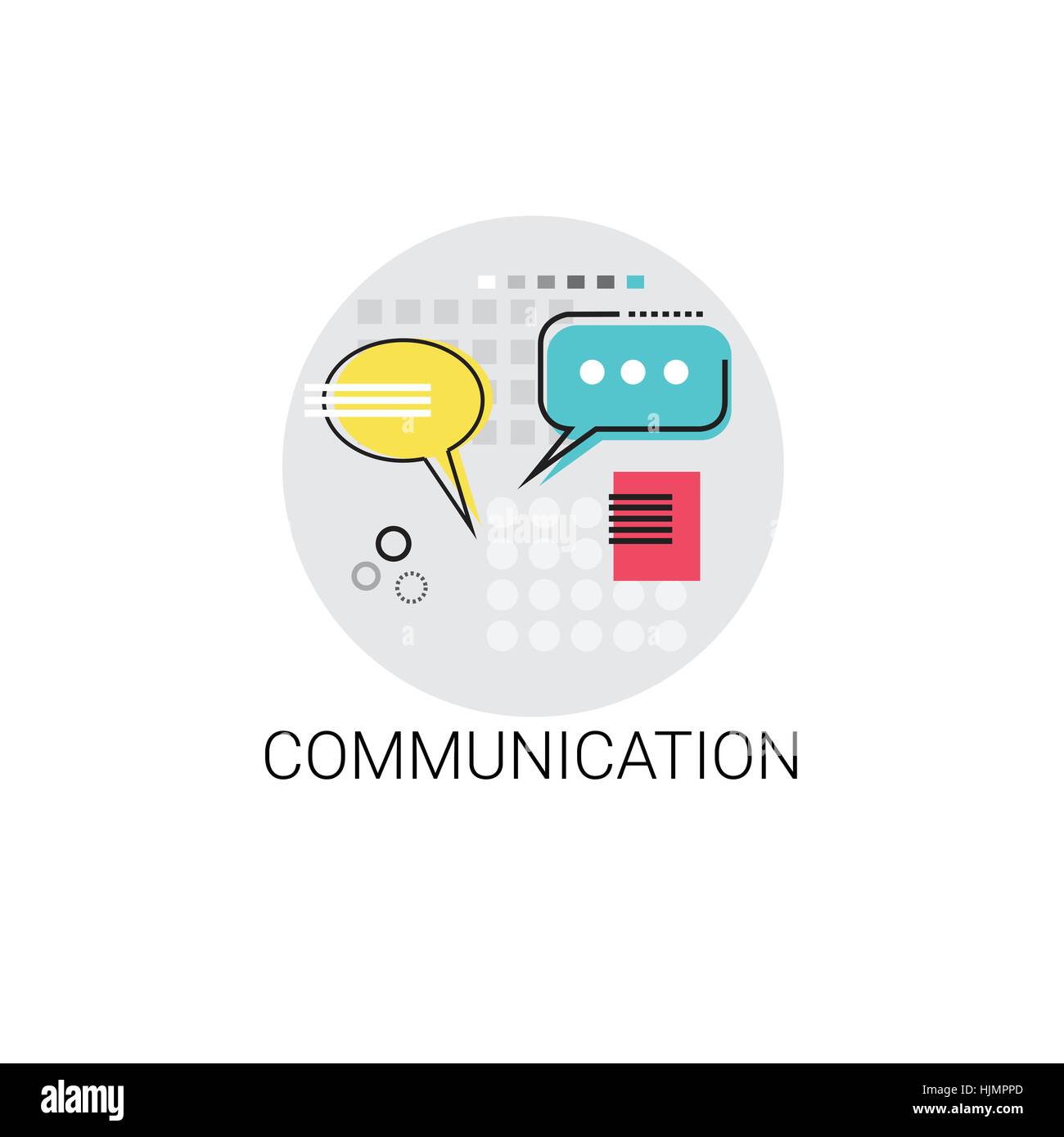 Communicate Chat Social Network Communication Message Icon Stock Vector ...