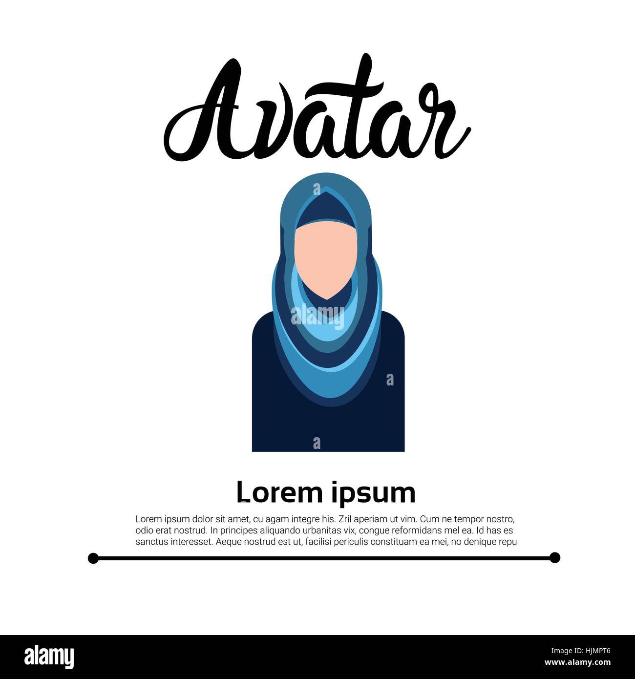 Girl profile middle east Stock Vector Images - Alamy