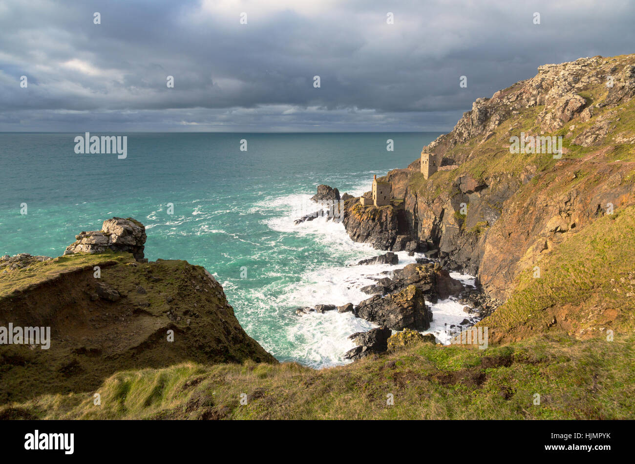 The Crown Engine Houses at Botallack in Cornwall Stock Photo - Alamy