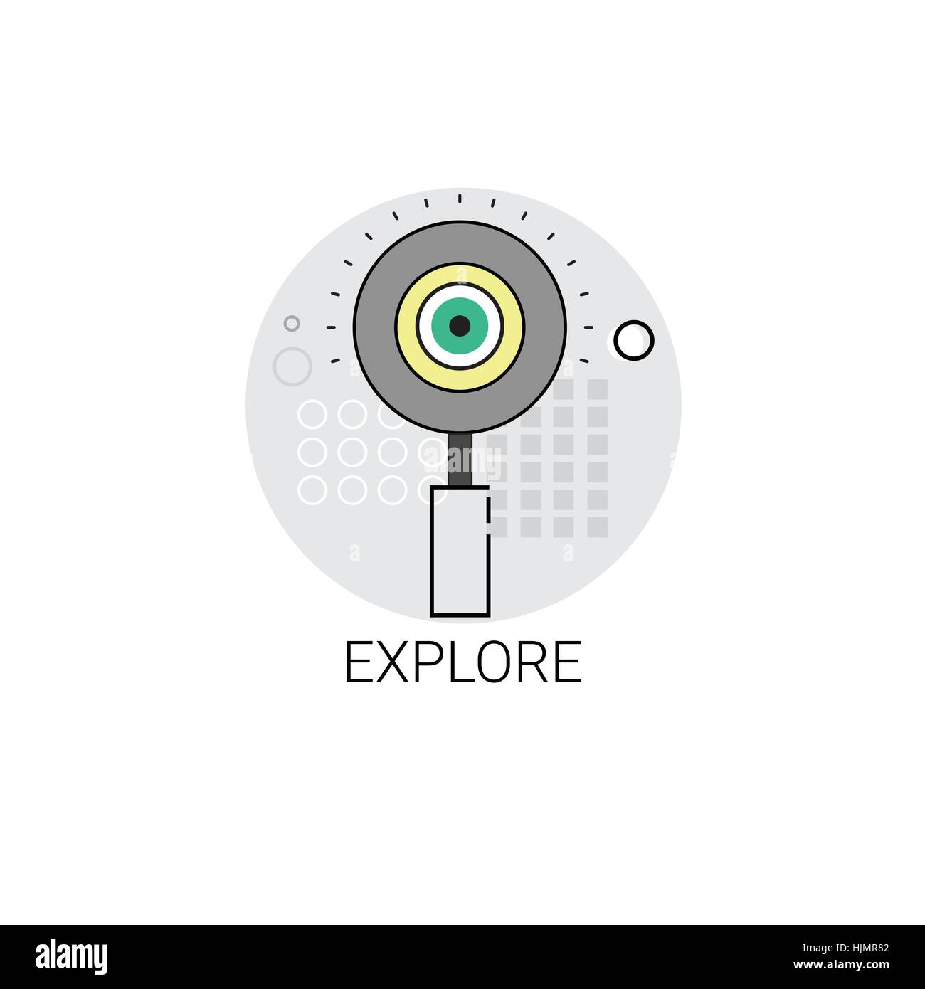 Explore Business Research Concept Icon Stock Vector Image & Art - Alamy