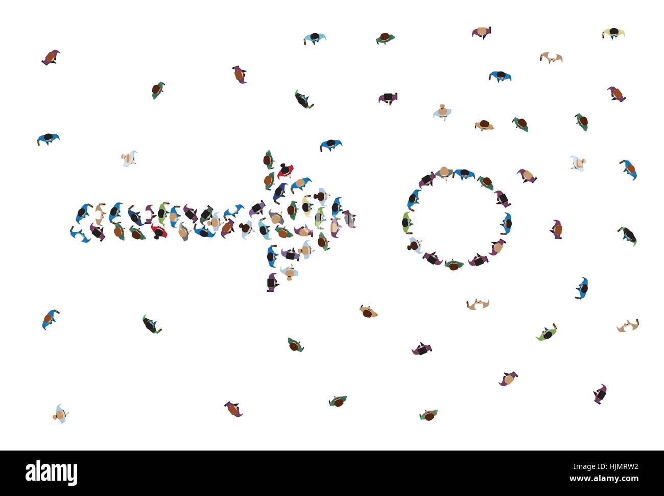 Businesspeople Group Crowd Target Business Plan Strategy Concept Banner ...