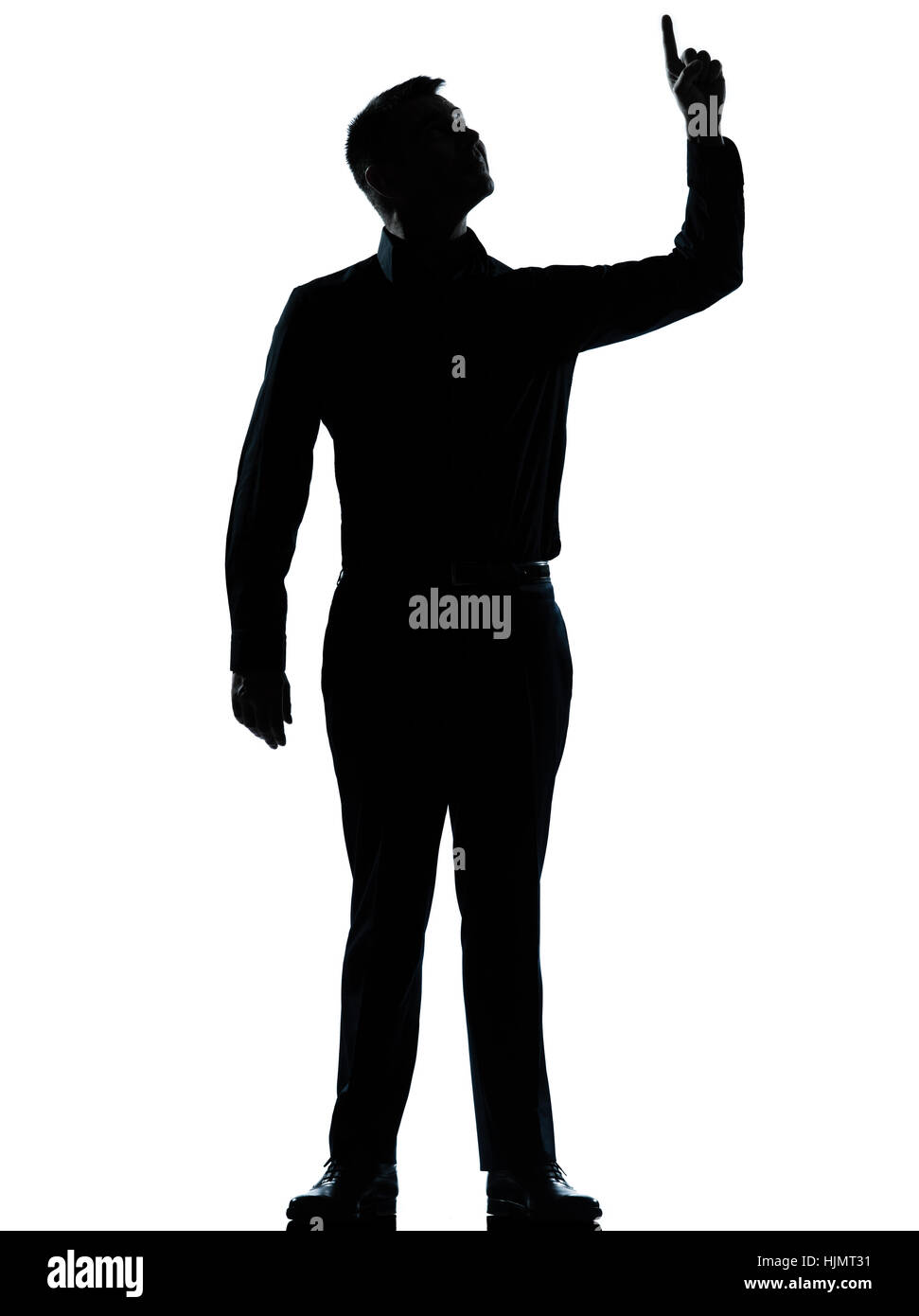 Man Standing Silhouette Looking Up