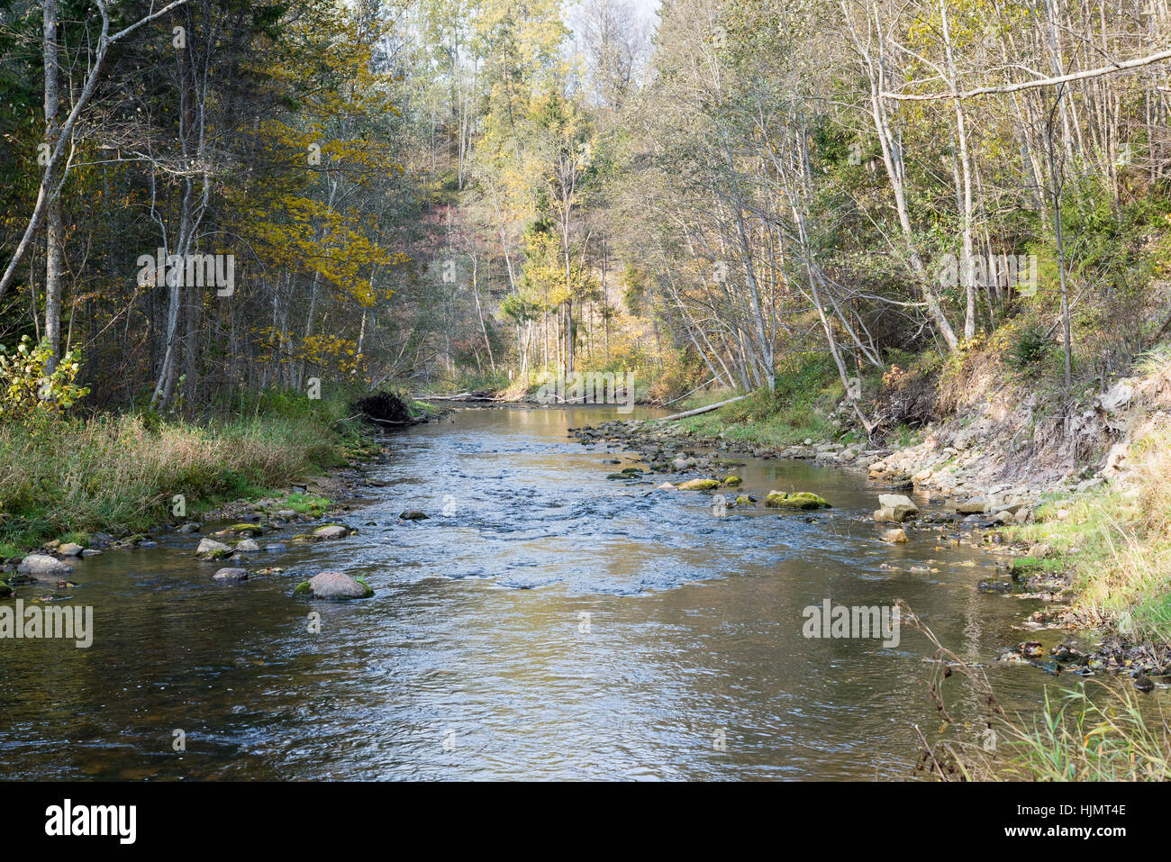 mountain river with rocks and sandstones and reflections Stock Photo ...