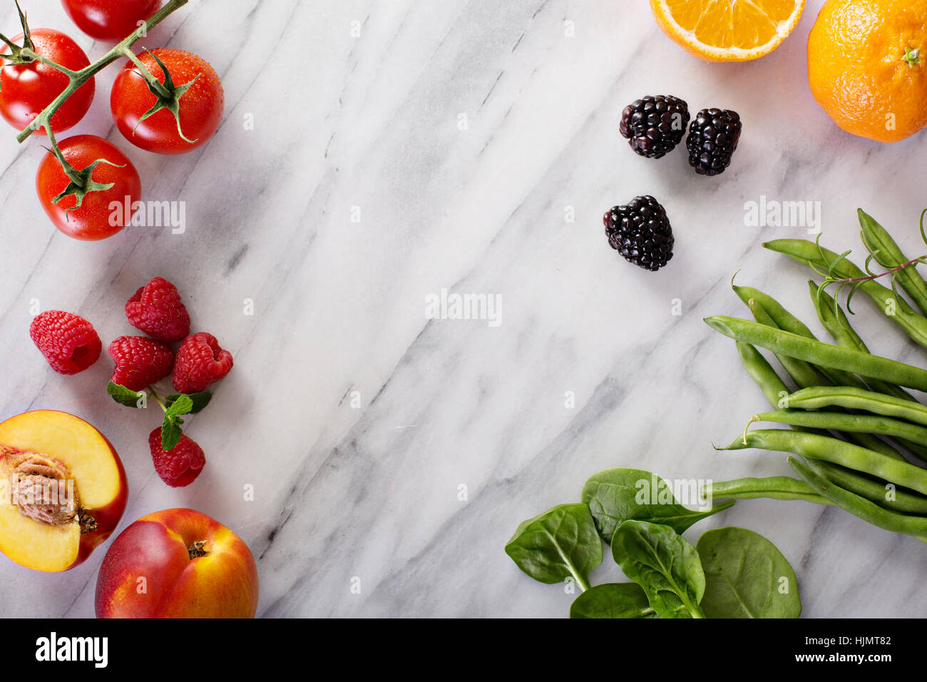 Fruit and vegetable ingredients Stock Photo - Alamy