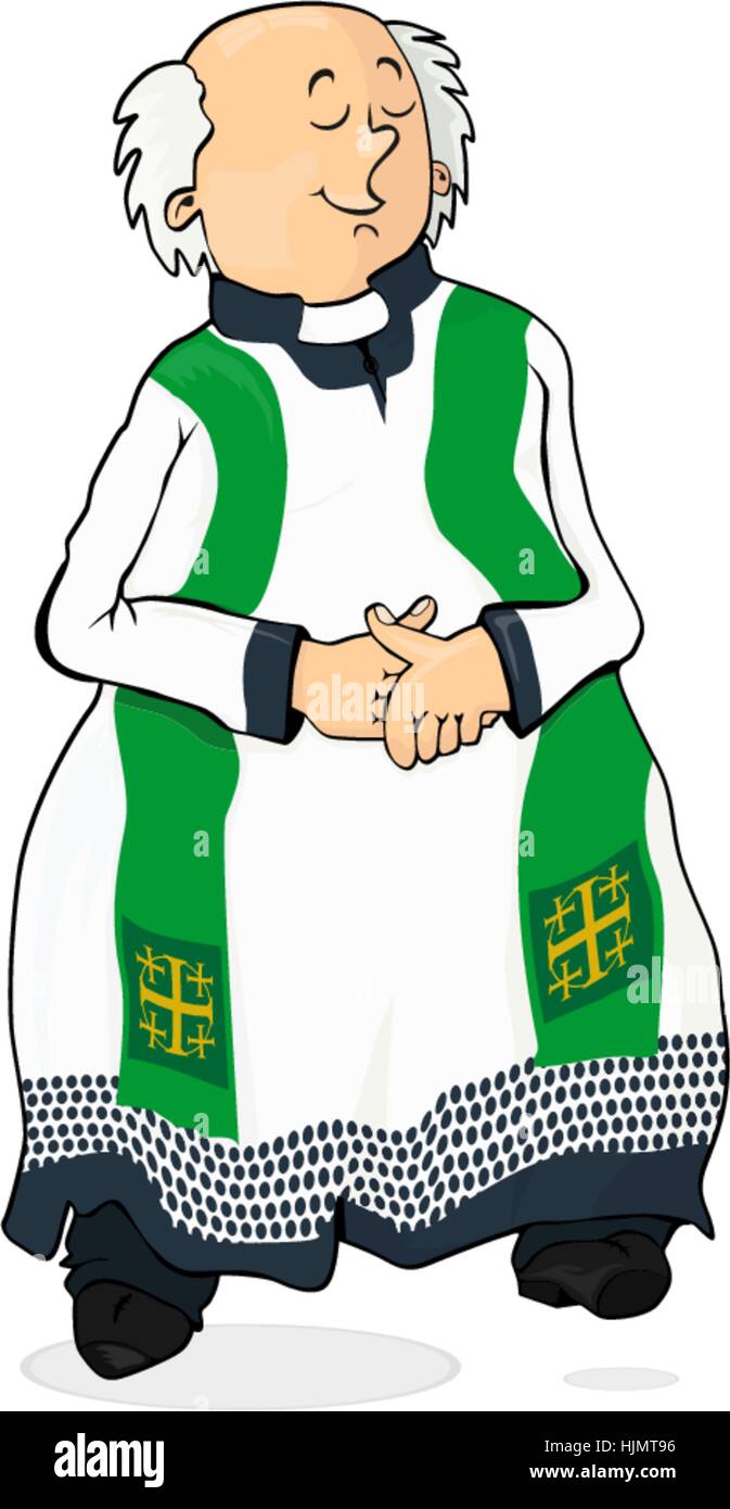 Cartoon Catholic Priest On White High Resolution Stock Photography and ...