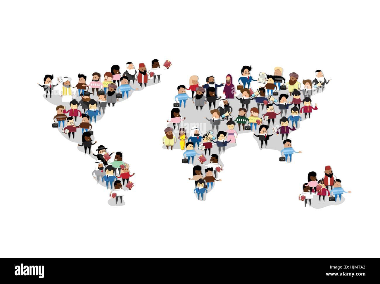 Diversity Concept World Map Cartoon High Resolution Stock Photography ...