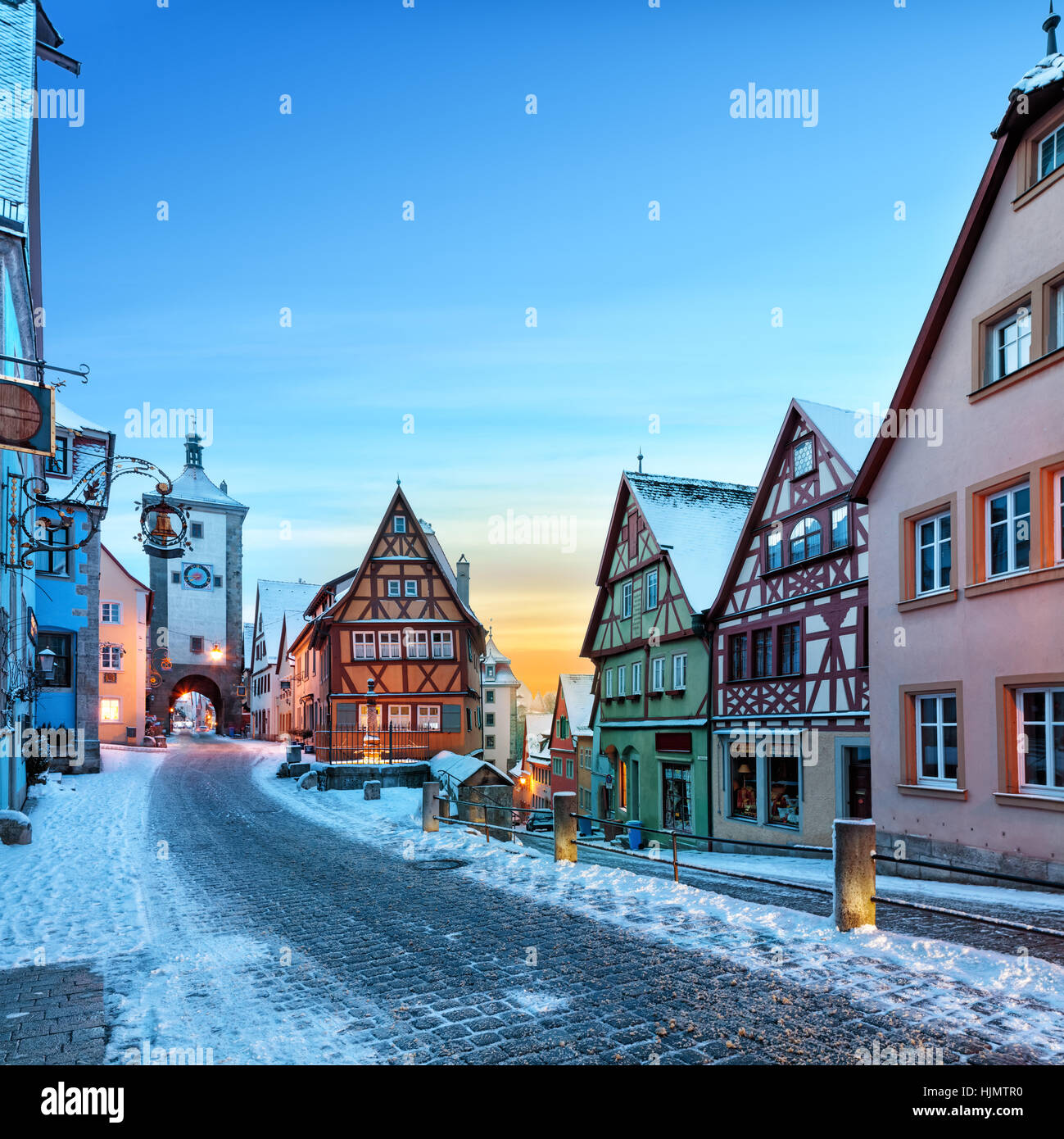 Medieval old Rothenburg ob der Tauber Stock Photo - Alamy