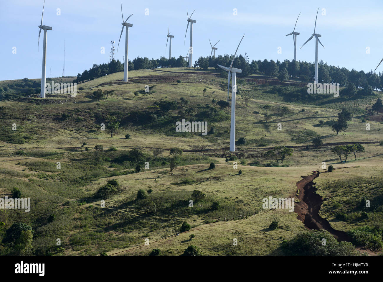 KENYA, Nairobi, Ngong Hills, 25,5 MW Wind Power Station with Vestas and ...