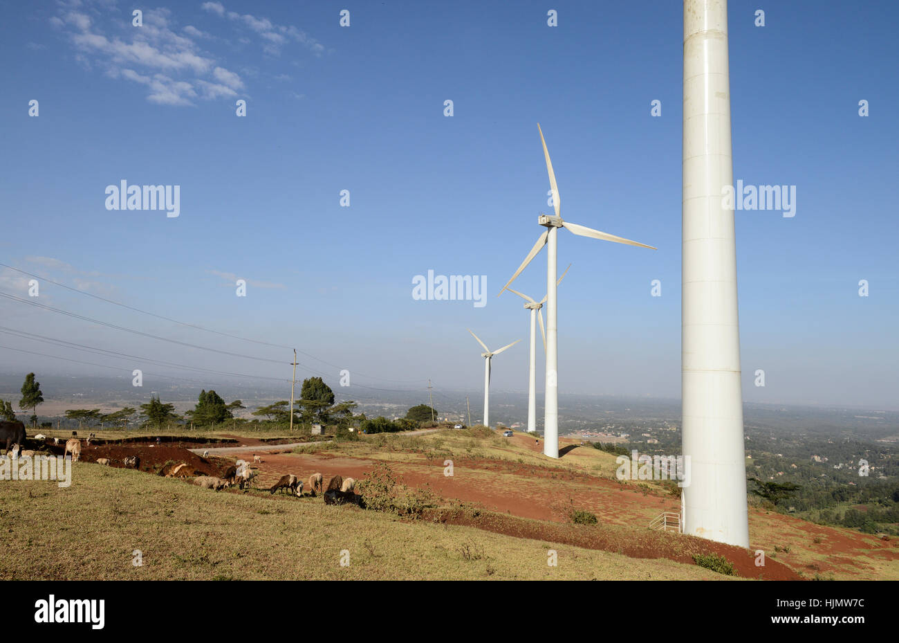 KENYA, Nairobi, Ngong Hills, 25,5 MW Wind Power Station with Vestas and ...