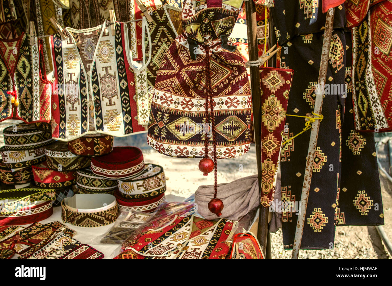 Sunday fair clearance sale of souvenirs hats,handbags,vests Stock Photo ...