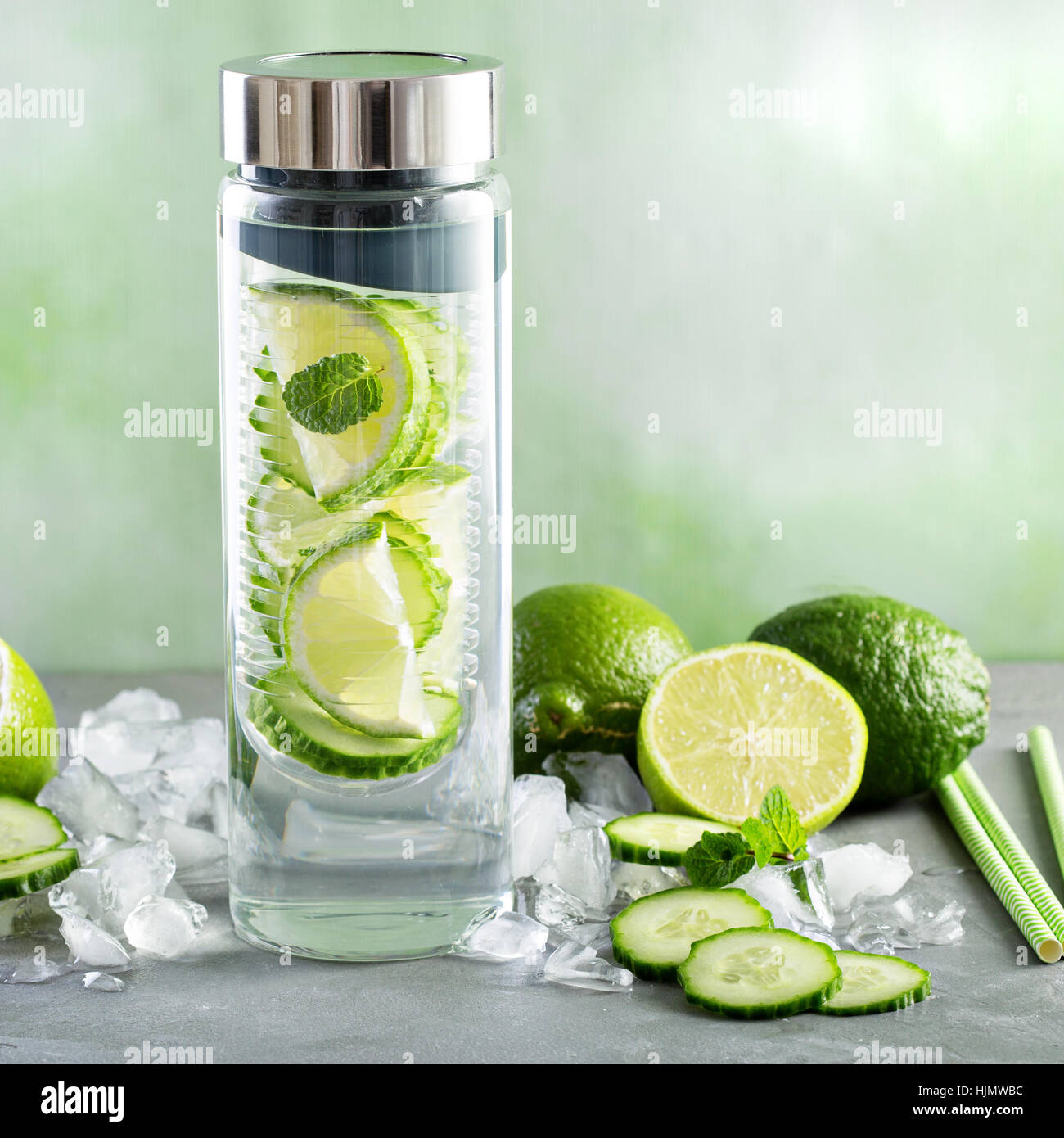 Infused detox water Stock Photo - Alamy