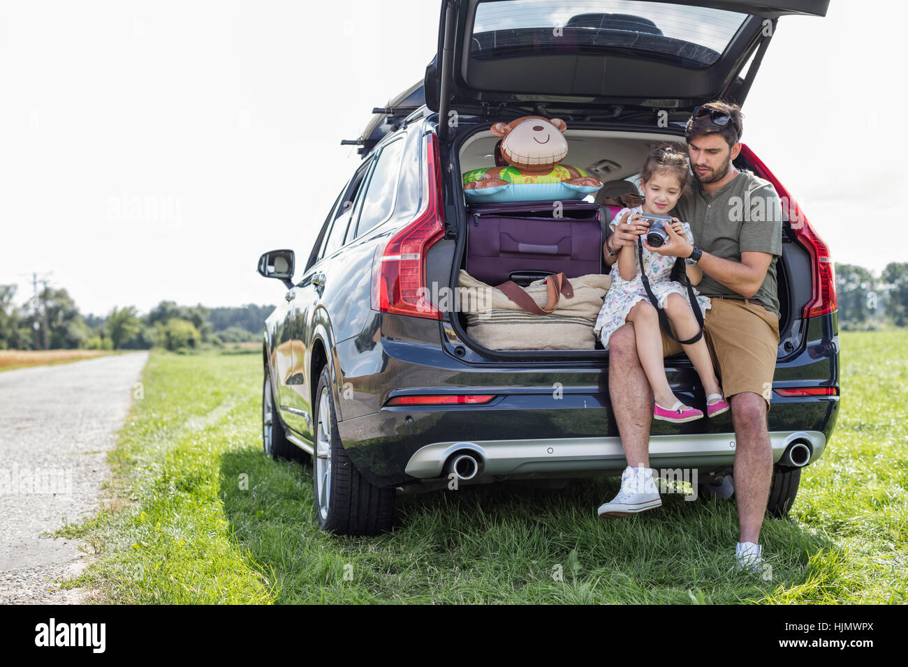 Car on open boot full hi-res stock photography and images - Alamy