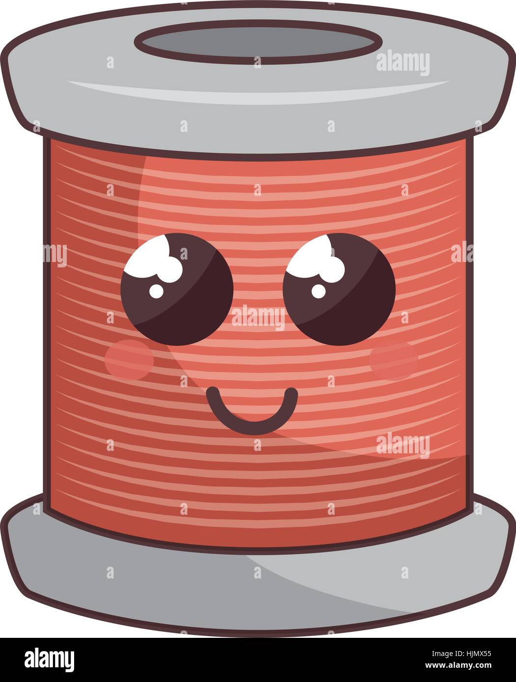 sewing threads comic character isolated icon vector illustration design ...