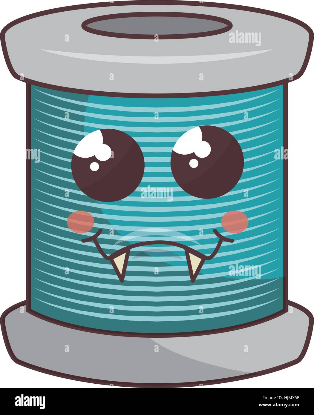 sewing threads comic character isolated icon vector illustration design ...