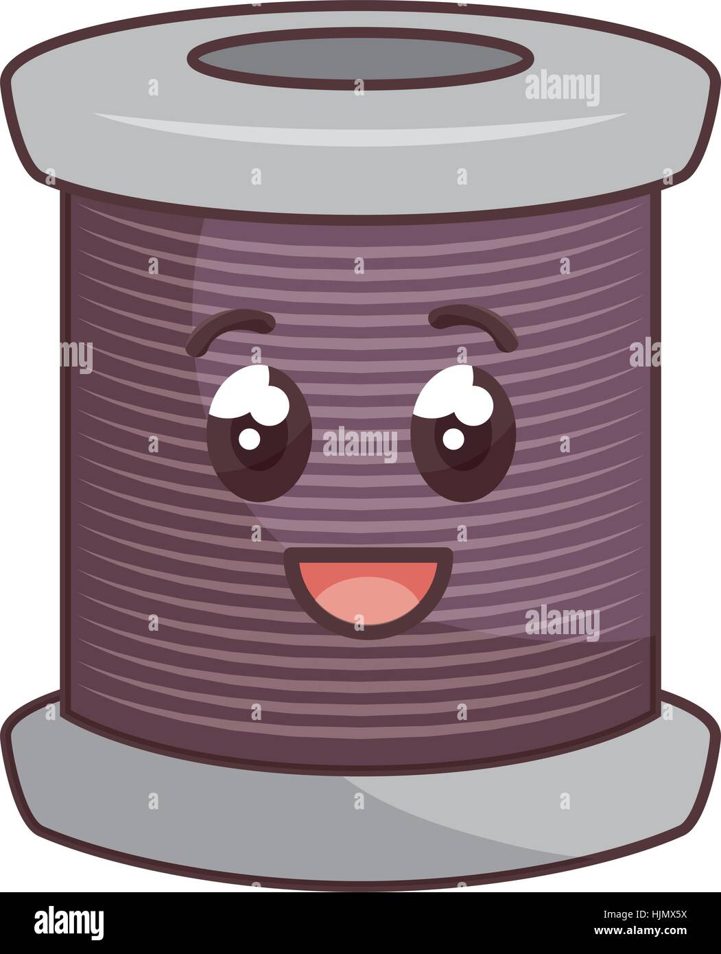 sewing threads comic character isolated icon vector illustration design ...