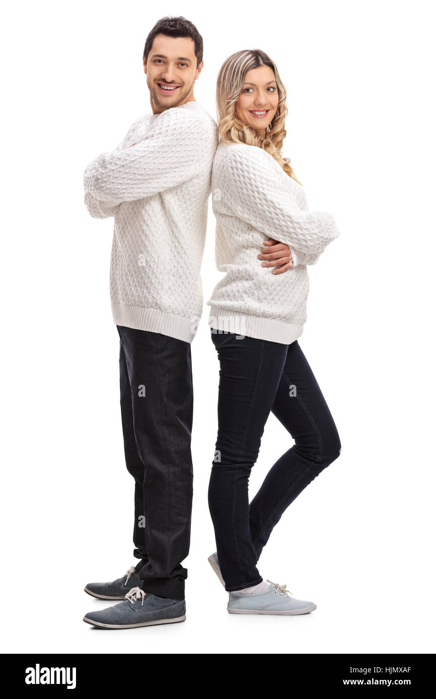 Pretty woman looking back husband Cut Out Stock Images & Pictures - Alamy