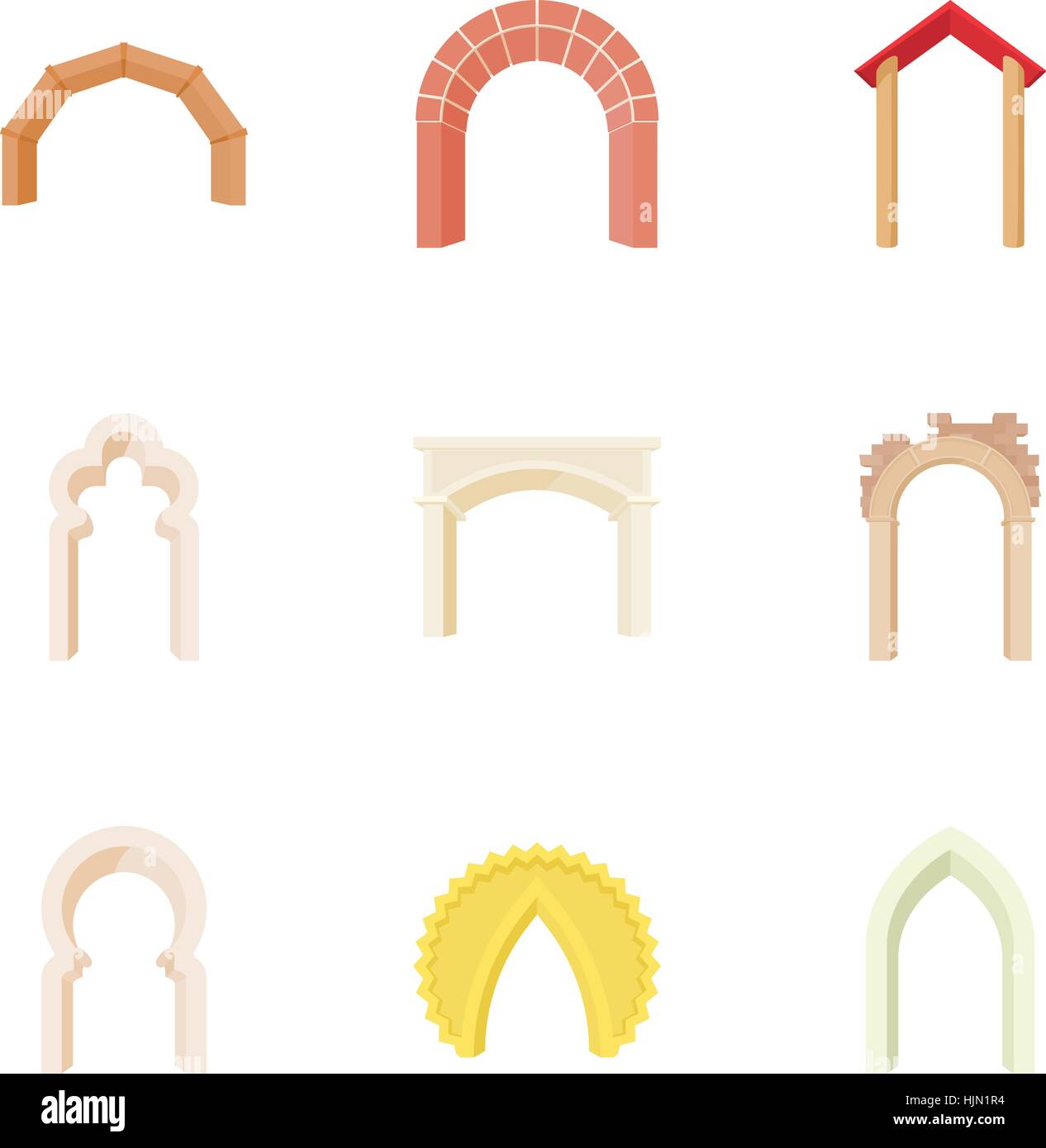 Round brick arches Stock Vector Images - Alamy