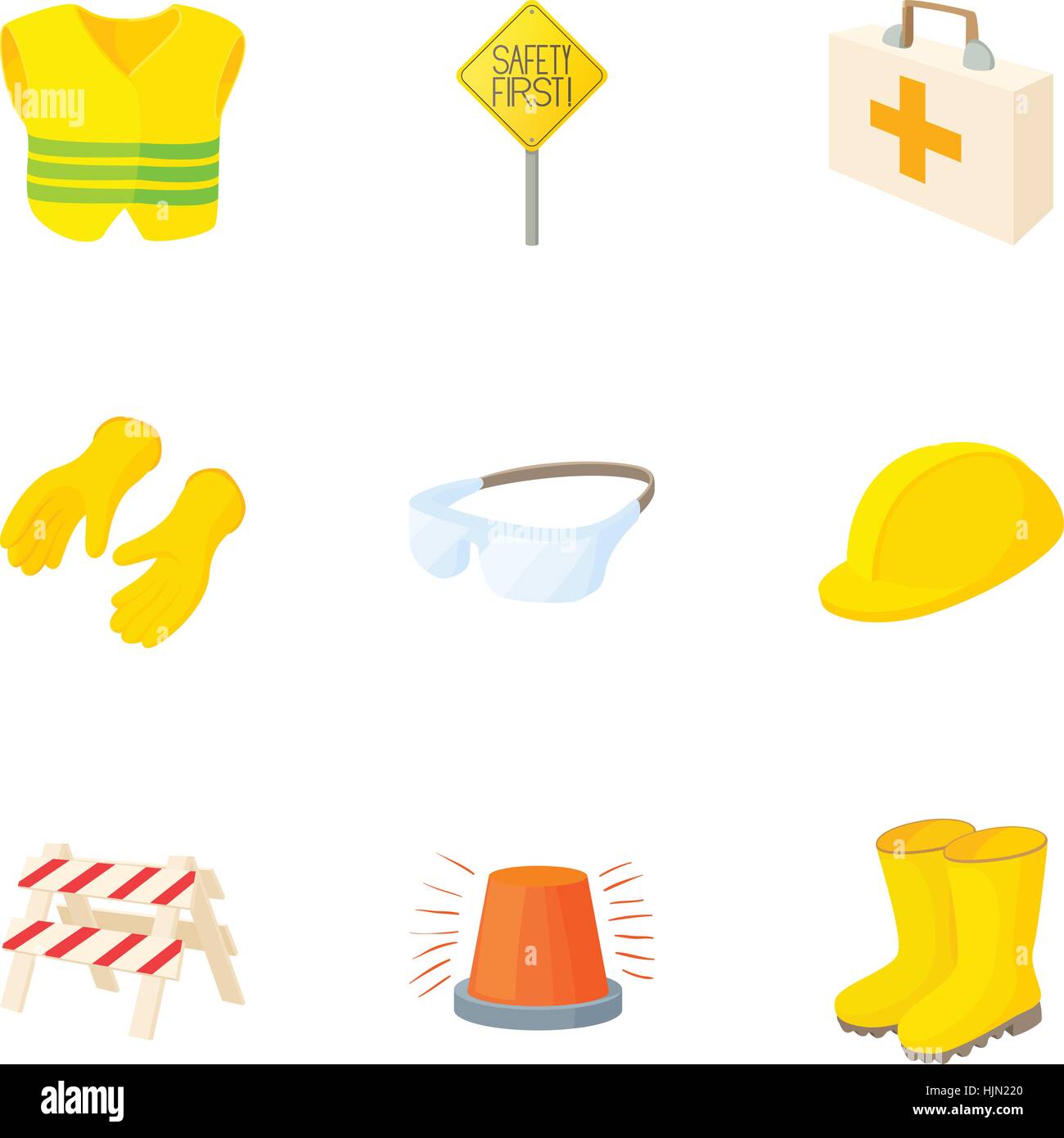 Asphalt works icons set. Cartoon illustration of 9 asphalt works vector ...