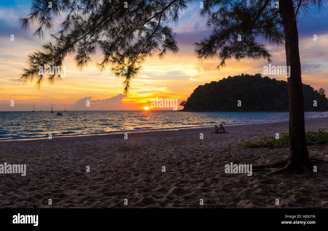Wave at the beach under sunset. Thailand Stock Photo - Alamy