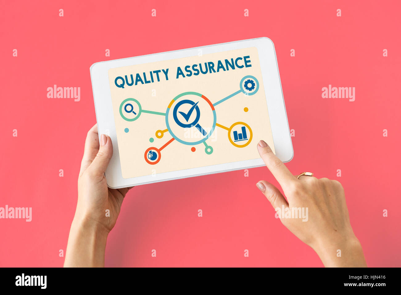 Quality Management Check Icon Concept Stock Photo - Alamy