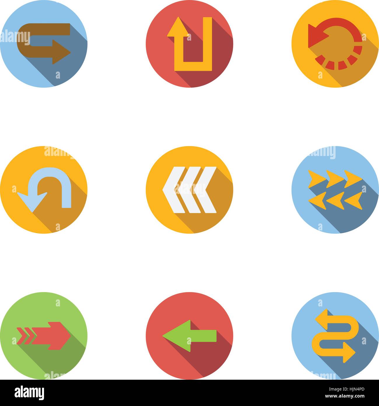 Cursor icons set. Flat illustration of 9 cursor vector icons for web ...