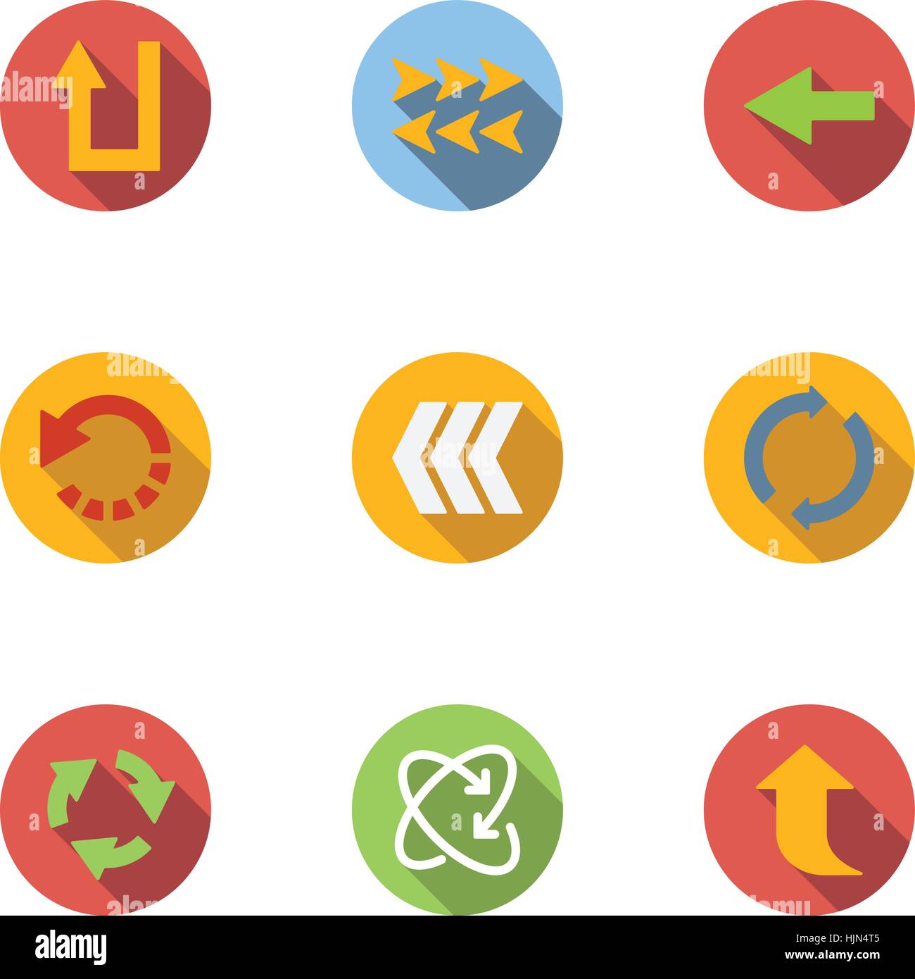 Pointer of computer icons set. Flat illustration of 9 pointer of ...