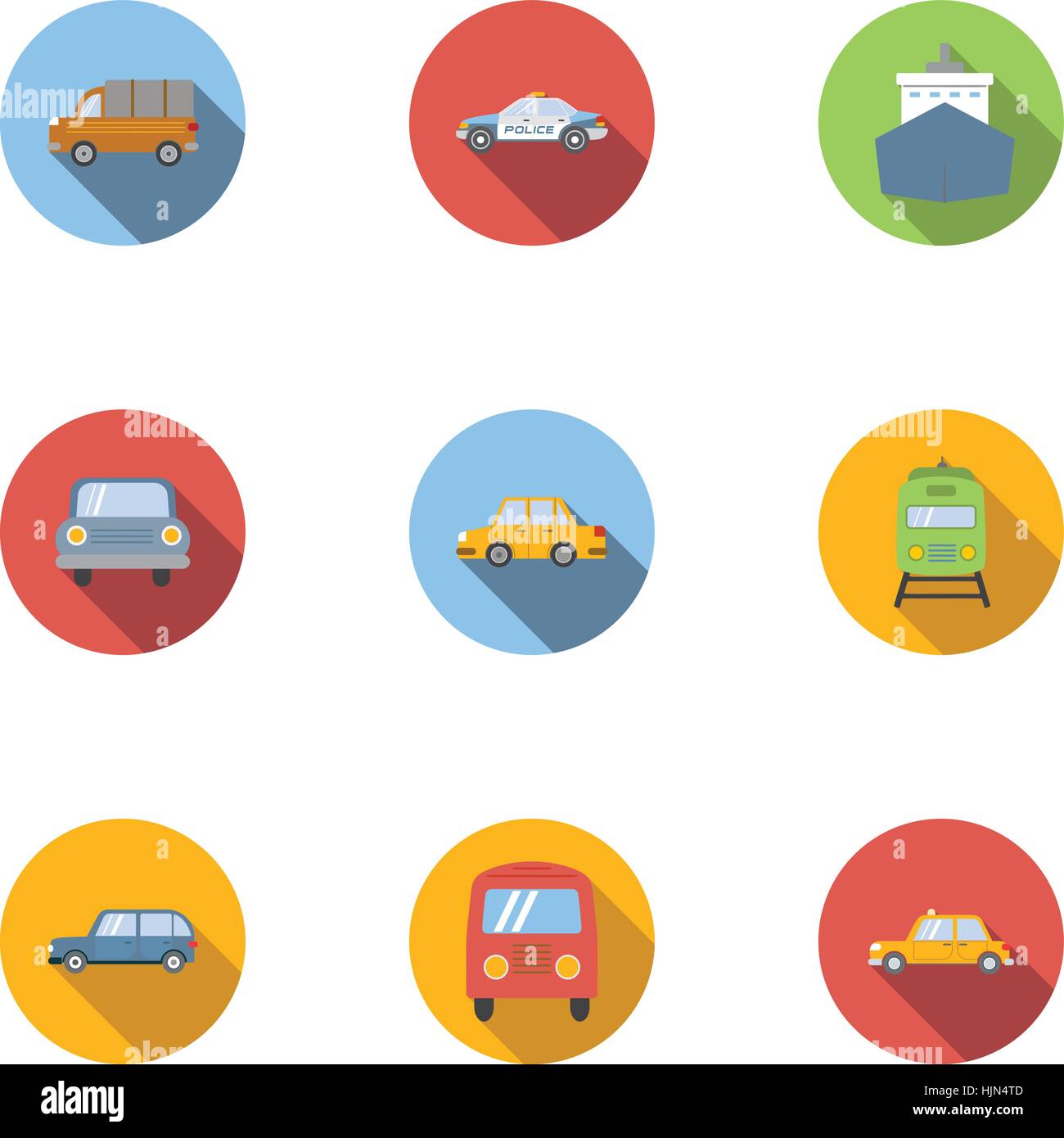 Transport icons set. Flat illustration of 9 transport vector icons for ...