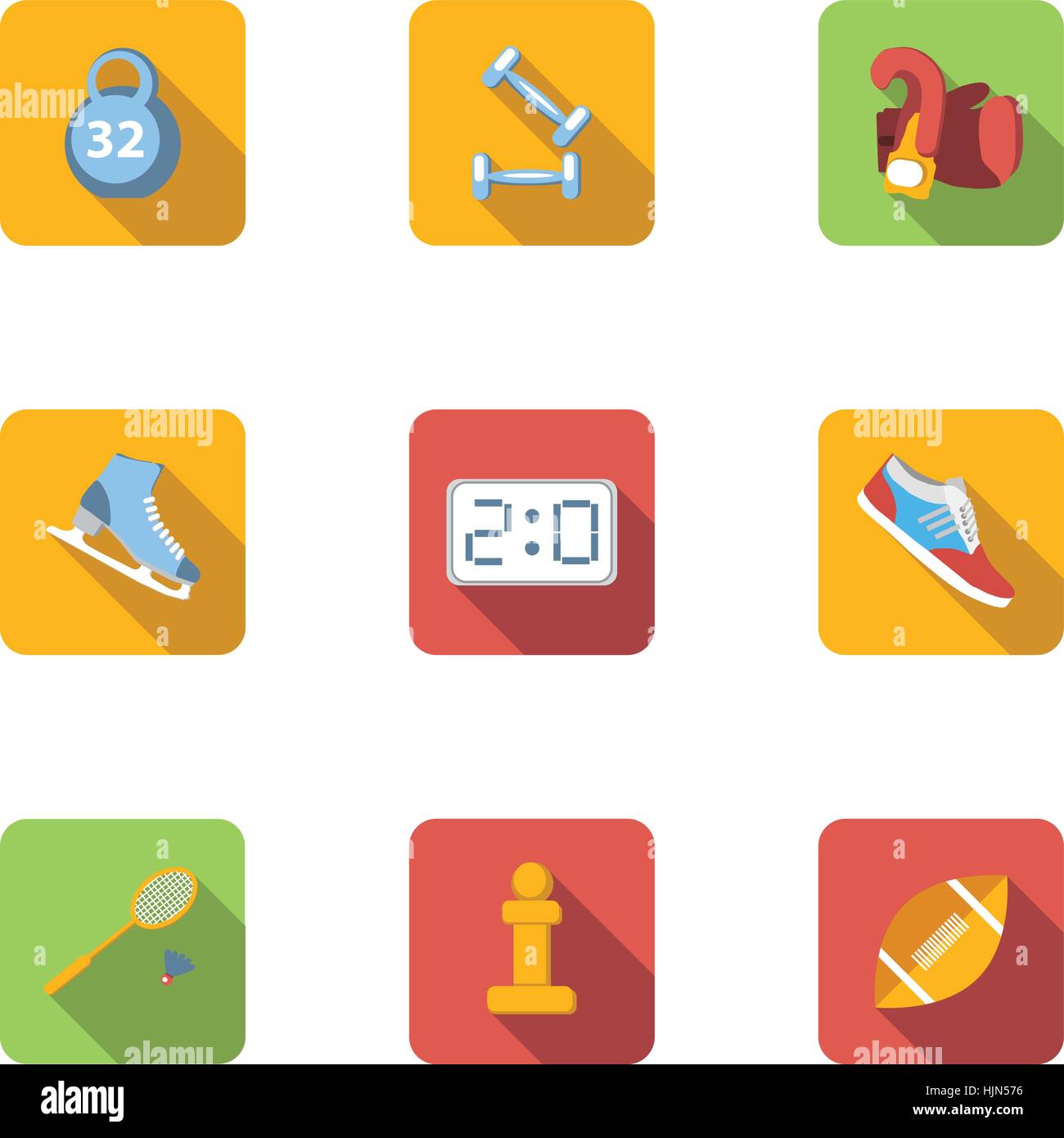 Workout icons set. Flat illustration of 9 workout vector icons for web ...