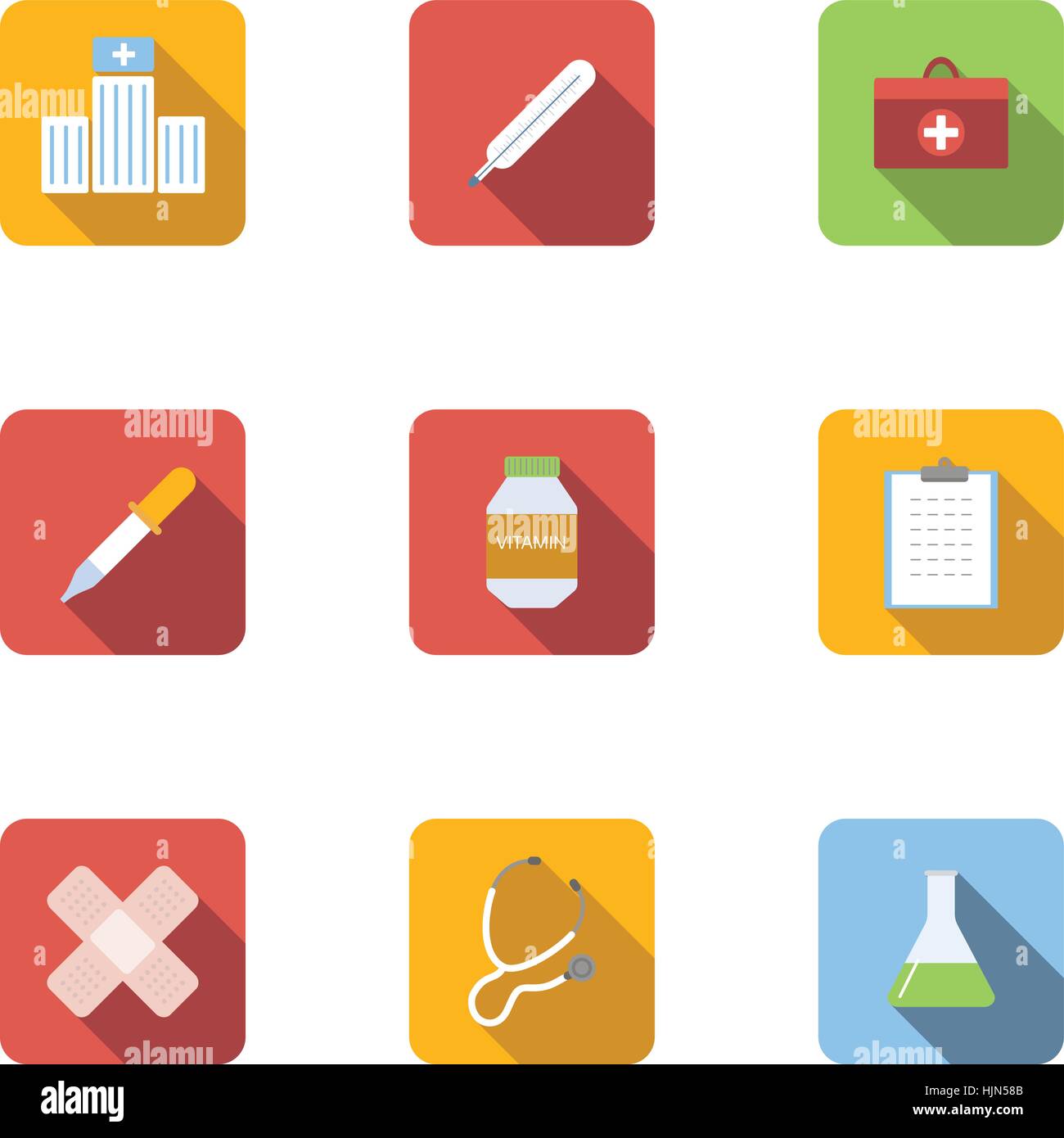 Healing icons set. Flat illustration of 9 healing vector icons for web ...