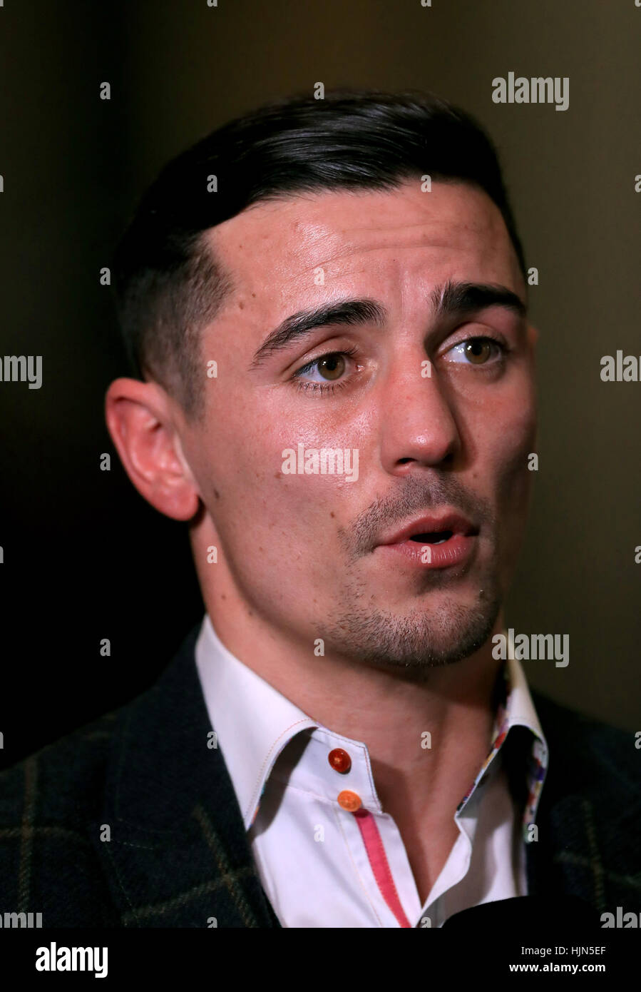 Anthony Crolla during the press conference at the Radisson Blu ...