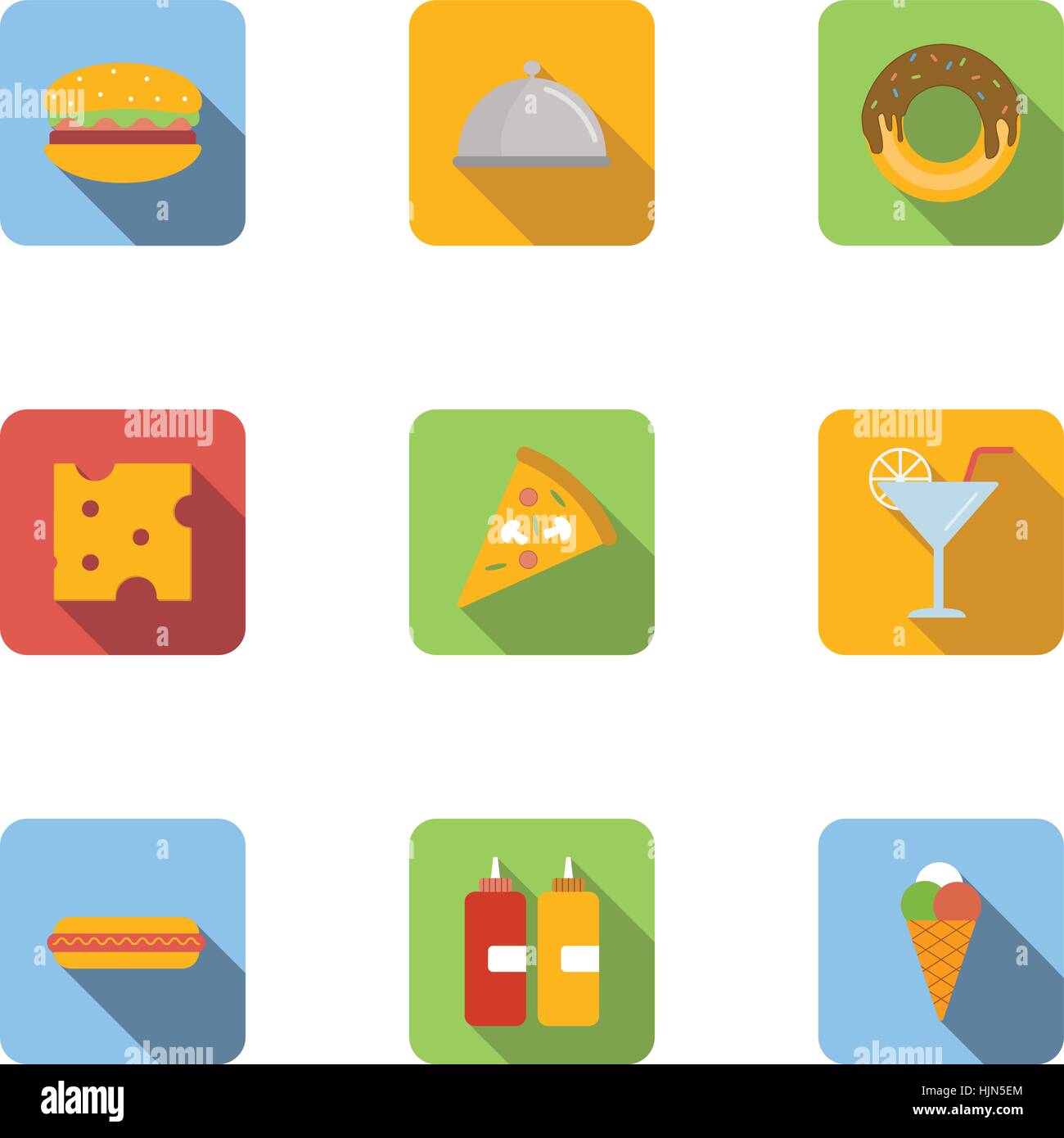 Brunch icons set. Flat illustration of 9 brunch vector icons for web ...