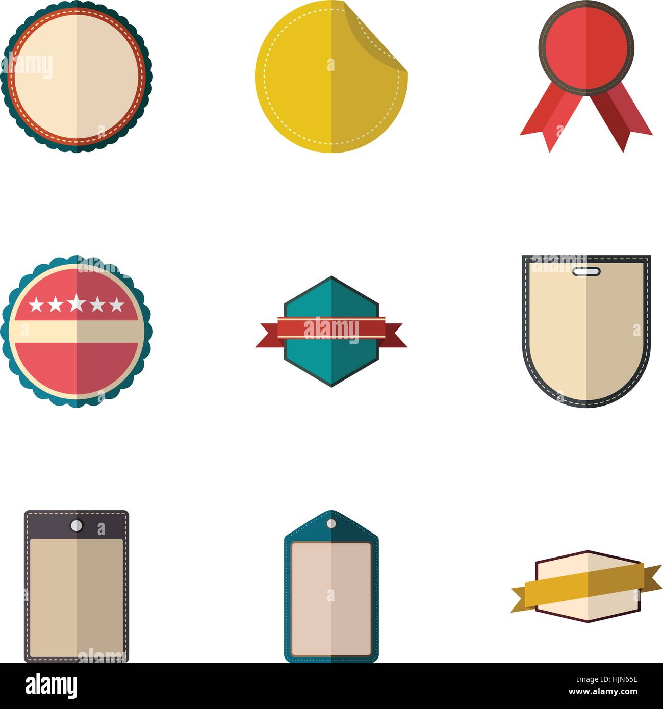 Types tag icons set. Flat illustration of 9 types tag vector icons for ...