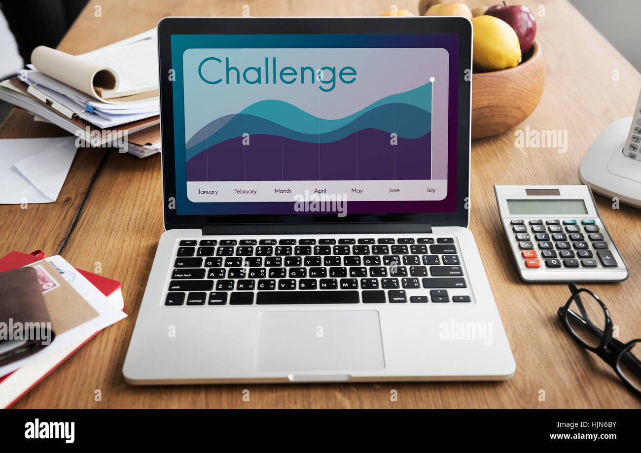 Challenge Business Graph Growth Success Concept Stock Photo - Alamy