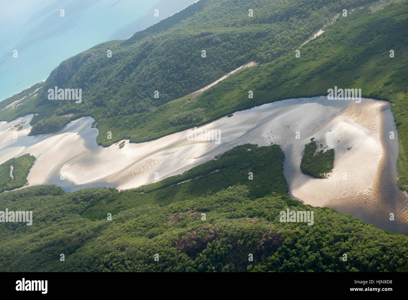 Aerial view whitehaven beach from hi-res stock photography and images ...