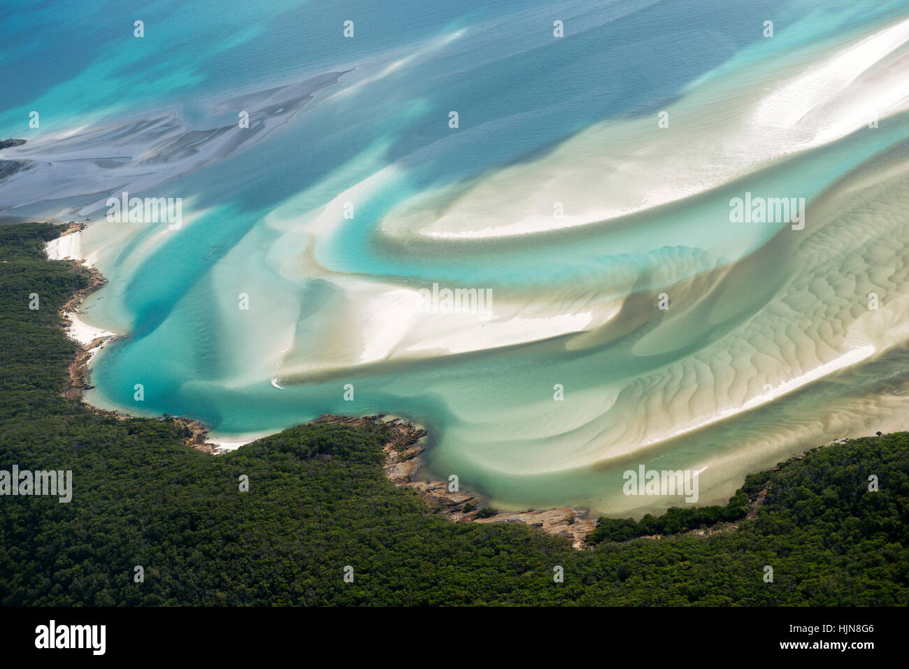 Aerial view whitehaven beach from hi-res stock photography and images ...