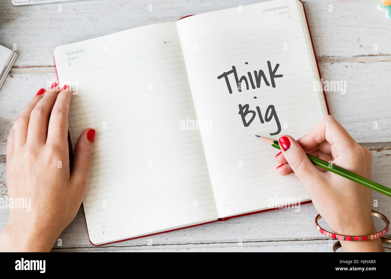 Think Big Goal Target Aspirations Expectation Concept Stock Photo - Alamy