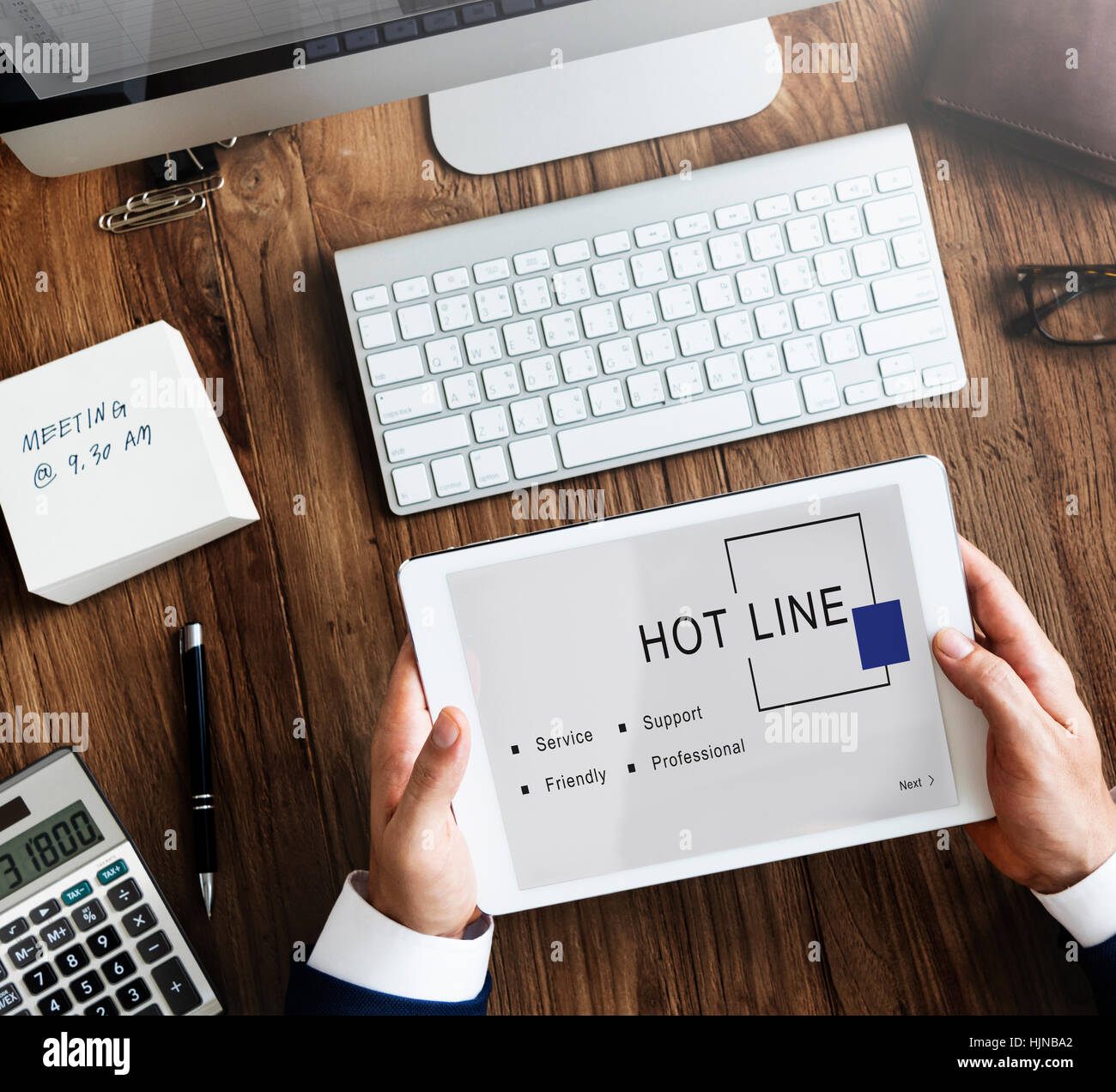 Hot Line Customer Service Support Concept Stock Photo - Alamy