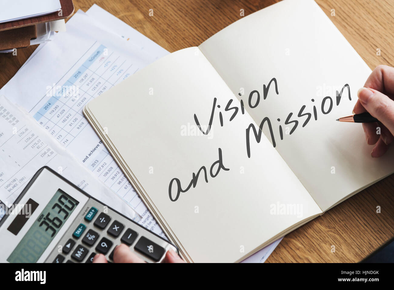 Vision and Mission Strategy Planning Goals Target Concept Stock Photo ...