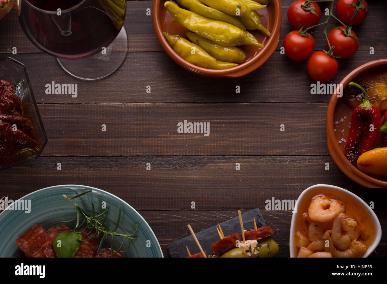 Variety mediterranean starters spanish hi-res stock photography and ...