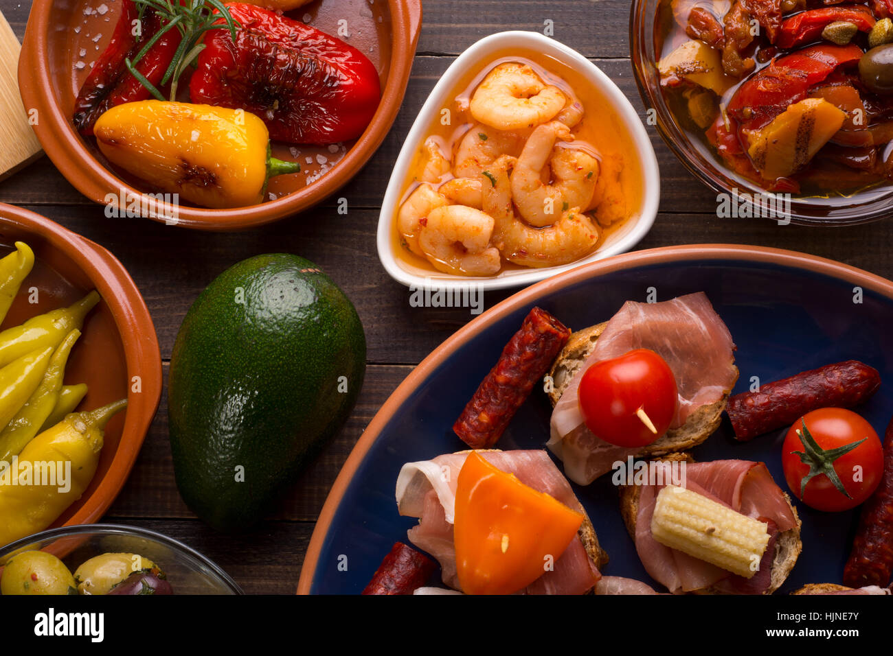 Variety mediterranean starters spanish hi-res stock photography and ...