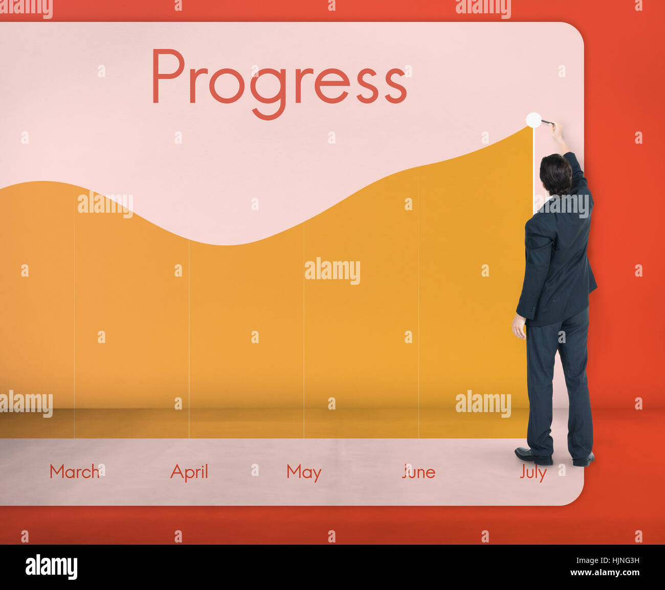 Graph Progress Report Analysis Concept Stock Photo - Alamy