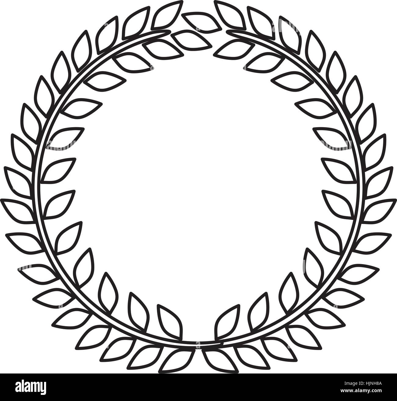 Wreath leaves ornament icon vector illustration graphic Stock Vector ...