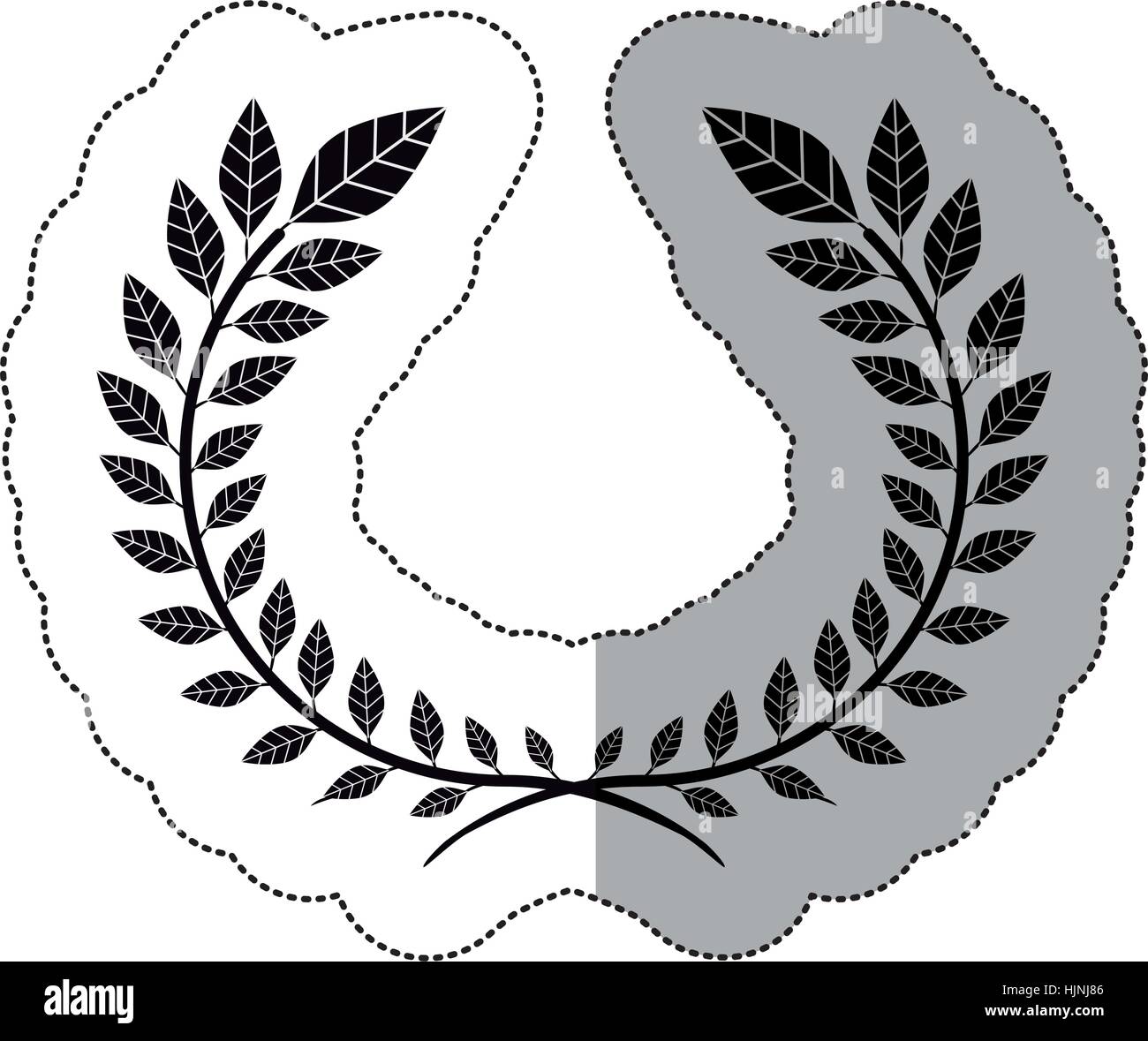 Wreath leaves ornament icon vector illustration graphic Stock Vector ...