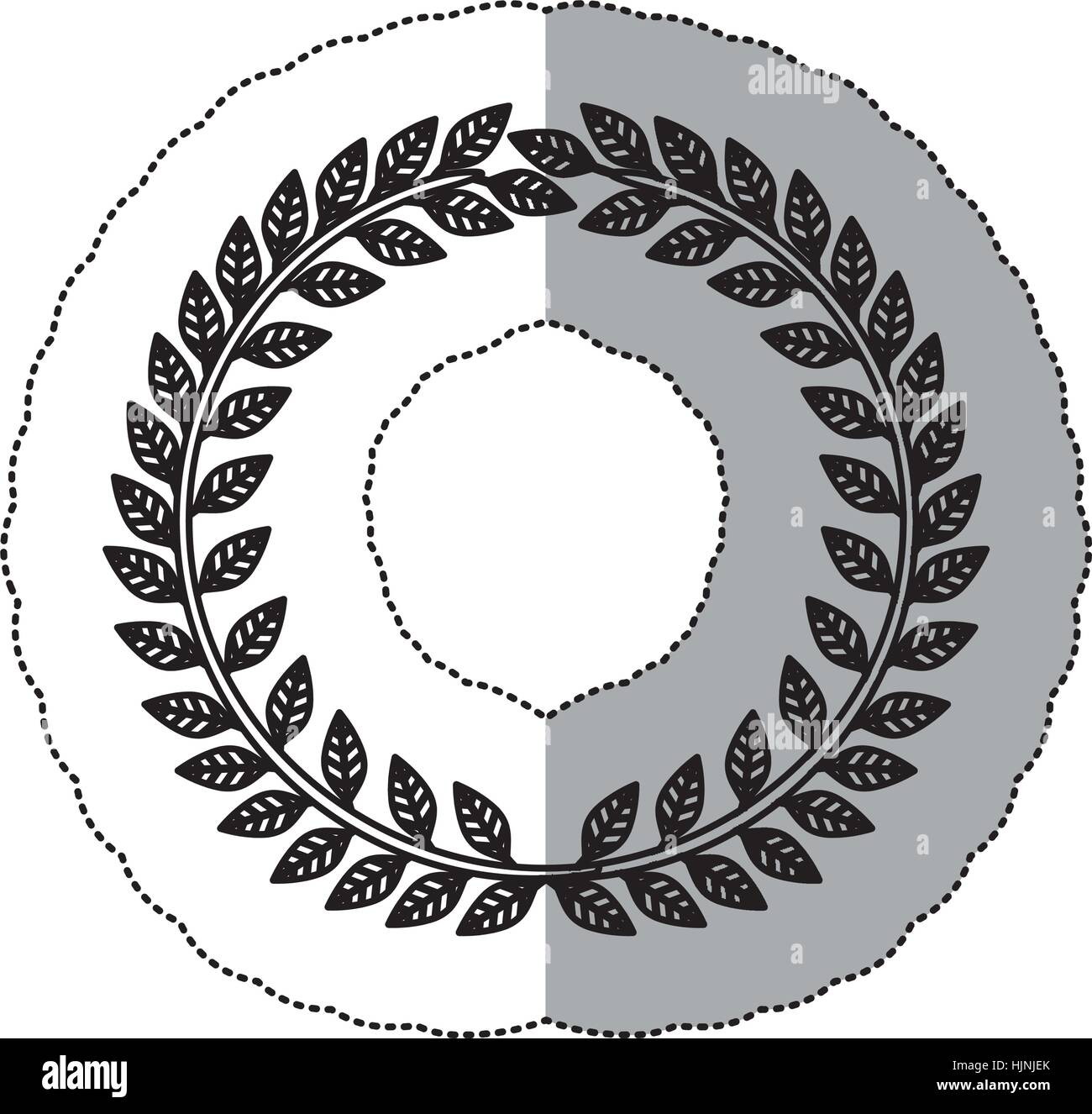 Wreath leaves ornament icon vector illustration graphic Stock Vector ...