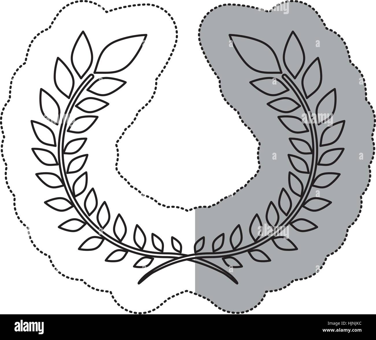 Wreath leaves ornament icon vector illustration graphic Stock Vector ...