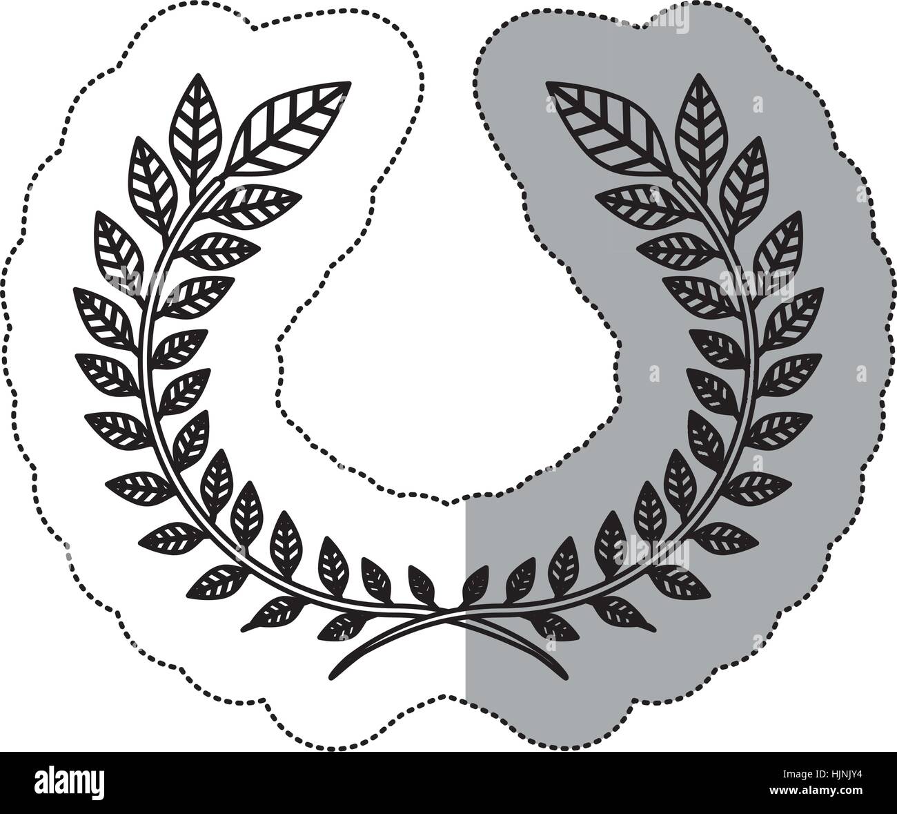 Wreath leaves ornament icon vector illustration graphic Stock Vector ...