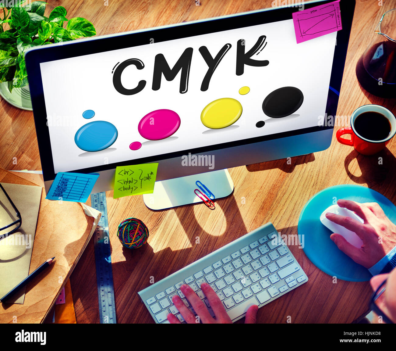 CMYK Creative Design Color Ink Mixture Printing Concept Stock Photo - Alamy