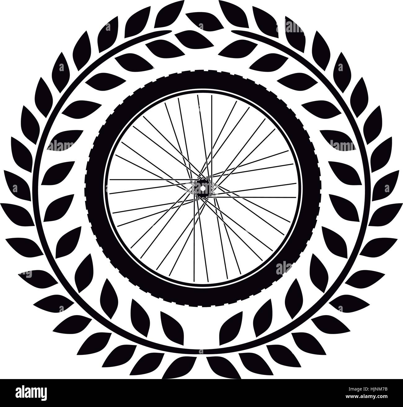 Bike wheel tire icon vector illustration graphic Stock Vector Image ...